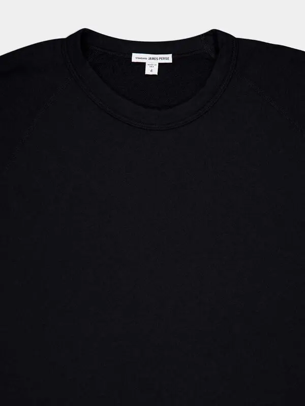 JAMES PERSE Ribbed Crewneck Sweatshirt - Black