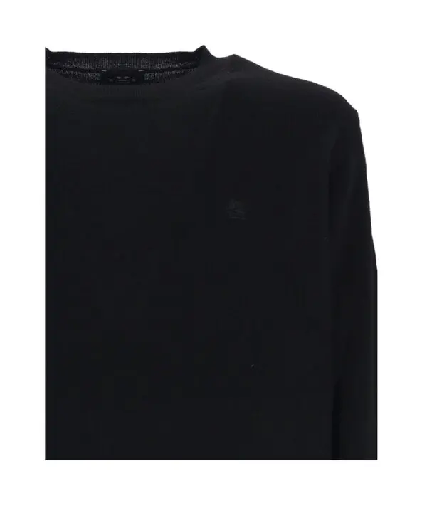 Etro Pegasus Embroidered Crewneck Jumper - Black