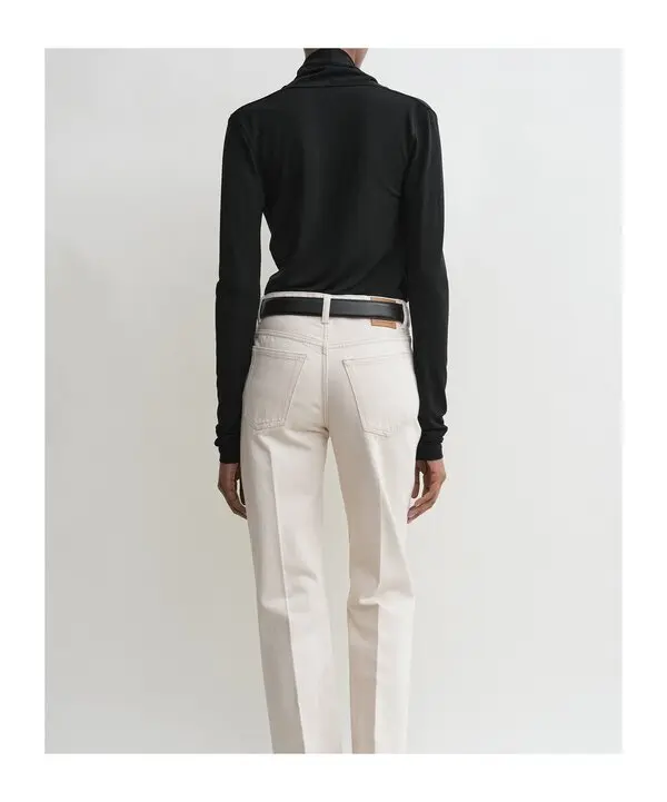 TOTEME Overlapped Jersey Blouse - Black