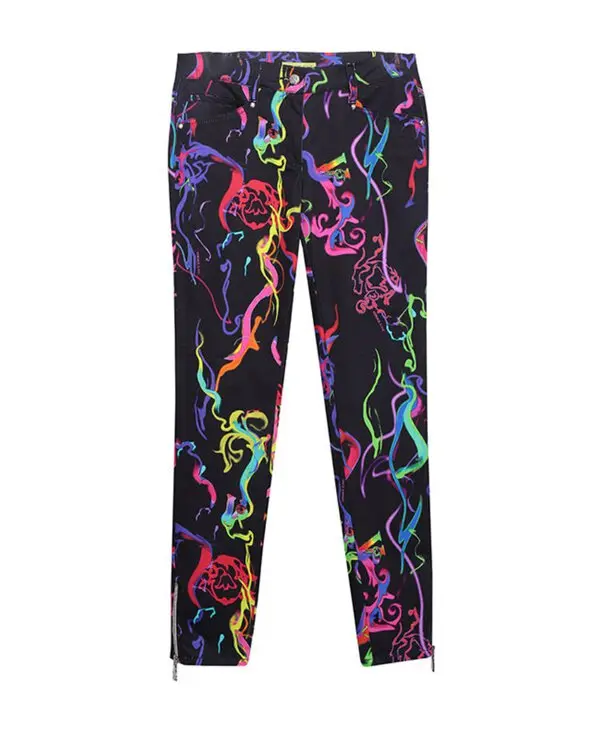 Versace Printed Casual Pants - Black