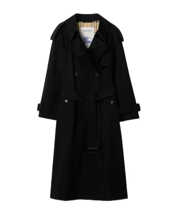 Burberry Long Fitzrovia Trench Coat - Black