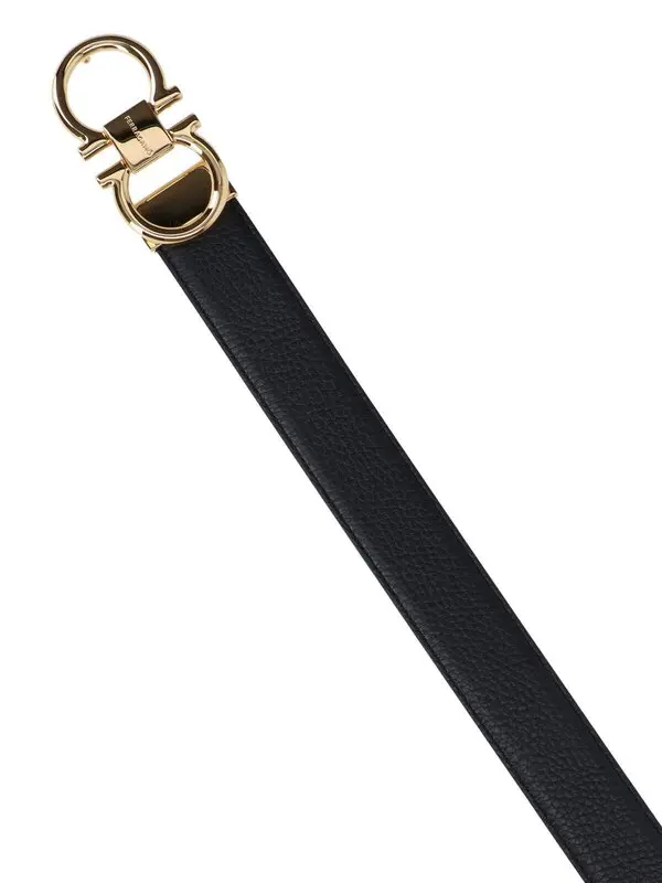 FERRAGAMO Double-sided Logo Belt - Black