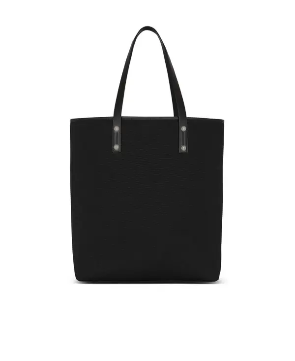 Balmain Varsity Monogrammed Canvas And Leather Tote Bag