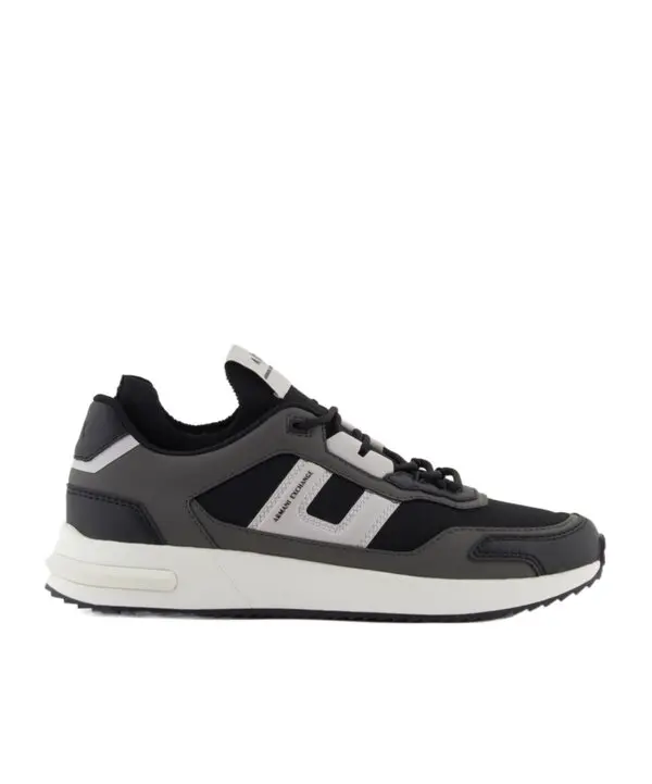 Armani Exchange Lace-up Sneakers With Contrasting Details