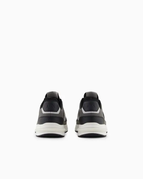 Armani Exchange Lace-up Sneakers With Contrasting Details