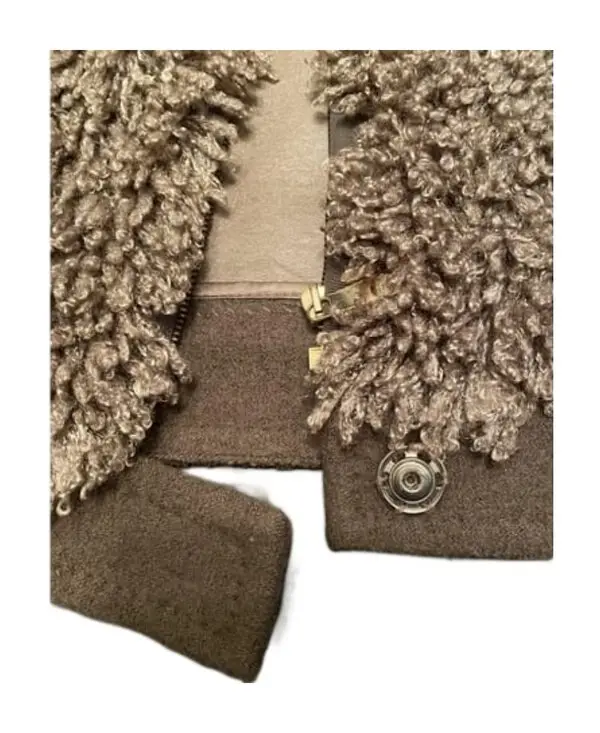 Pinko Short Round Neck Textured Jacket