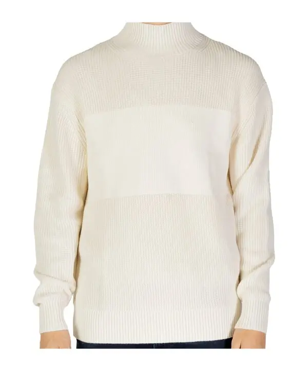 Calvin Klein Long-sleeved Knitwear With High Neck - White