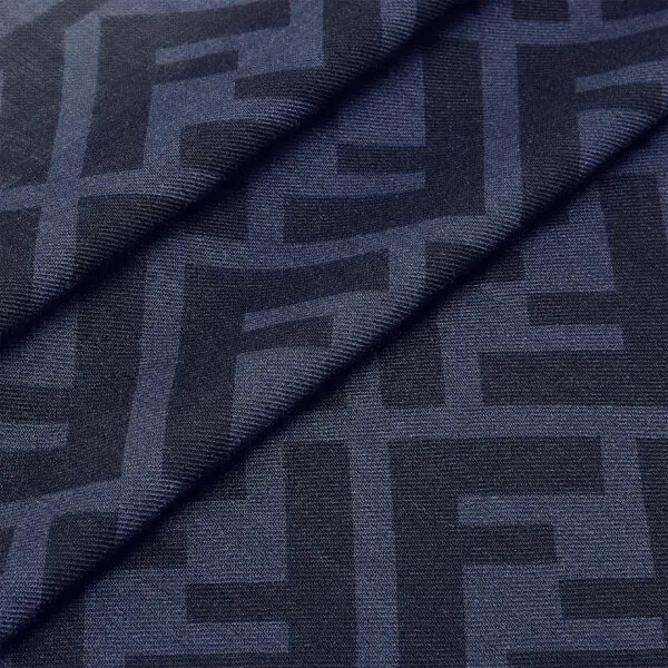 Fendi Ff Printed Square Bandana - Blue
