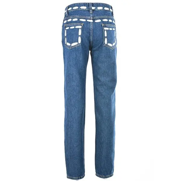Moschino Straight Leg Jeans With Contrast Piping