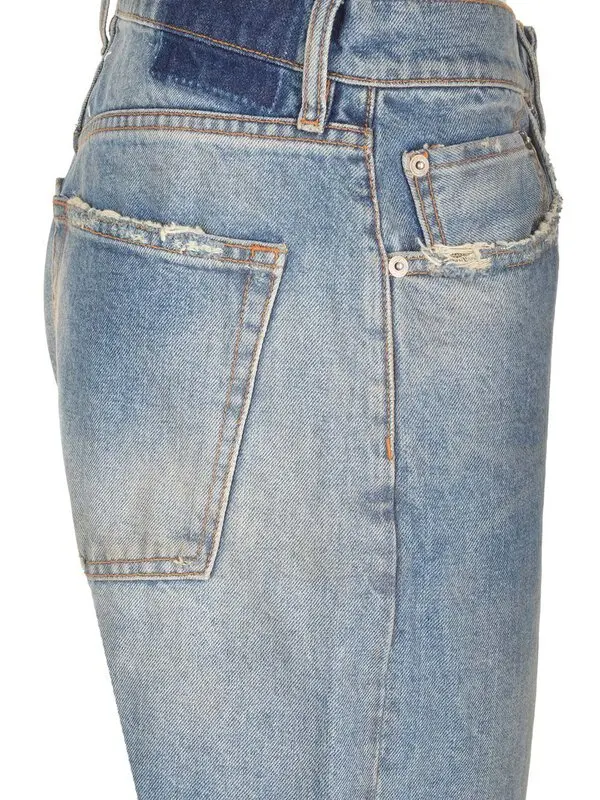 MAISON MARGIELA Distressed Belt Ring Denim Trousers