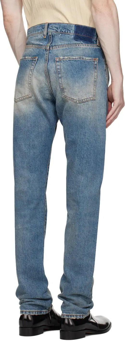 MAISON MARGIELA Distressed Belt Ring Denim Trousers