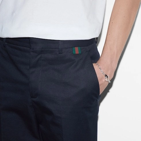 Gucci Web Detailed Twill Trousers