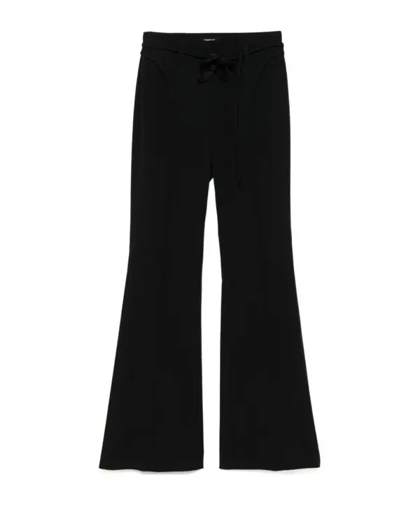 ROTATE BY BIRGER CHRISTENSEN Belted Flare Pants - Black