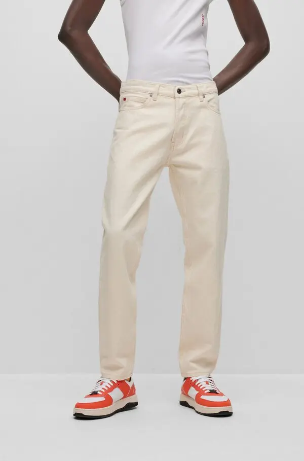 Hugo Boss Belt-loop Jeans With Button Closure And Back Pockets
