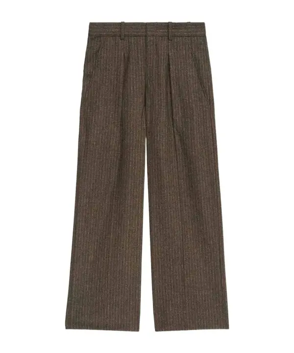 Isabel Marant Étoile Pinstriped Tailored Trousers - Brown