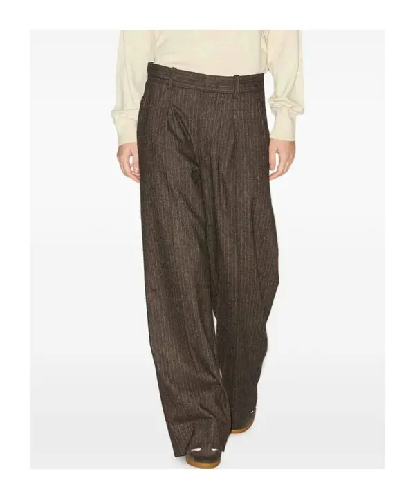 Isabel Marant Étoile Pinstriped Tailored Trousers - Brown