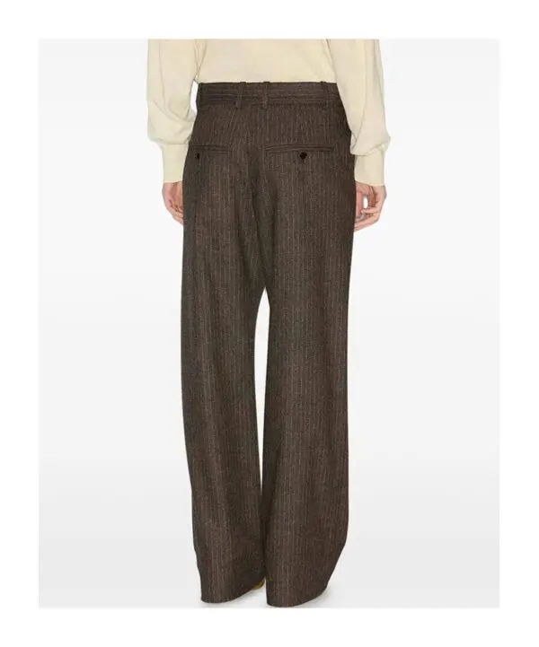 Isabel Marant Étoile Pinstriped Tailored Trousers - Brown