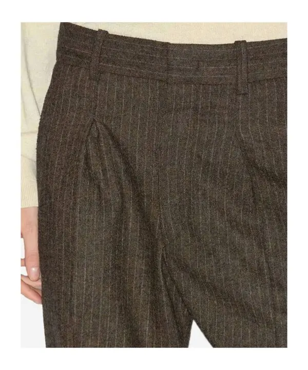 Isabel Marant Étoile Pinstriped Tailored Trousers - Brown