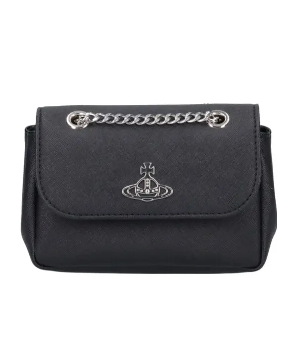 VIVIENNE WESTWOOD Logo Plaque Chain Shoulder Bag