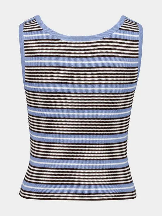 Prada Ribbed Striped Tank Top