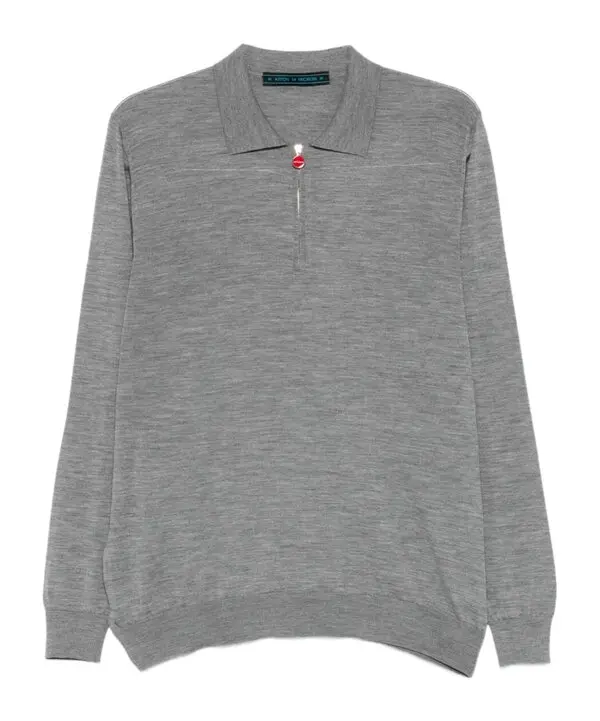 Kiton Mélange Effect Polo Shirt - Gray