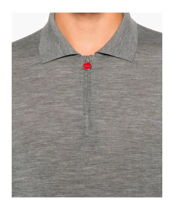 Kiton Mélange Effect Polo Shirt - Gray