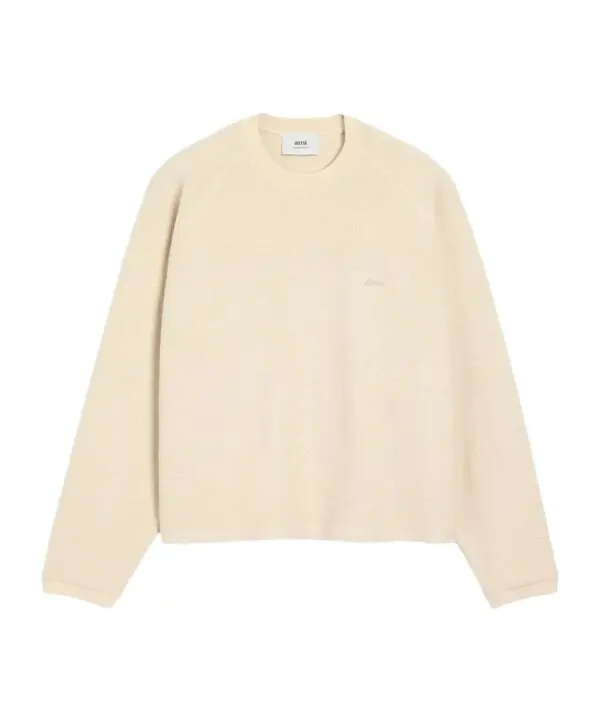 Ami Embroidered Sweatshirt - Nude