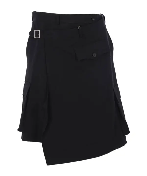 Comme Des Garçons Belted Layered Shorts - Black