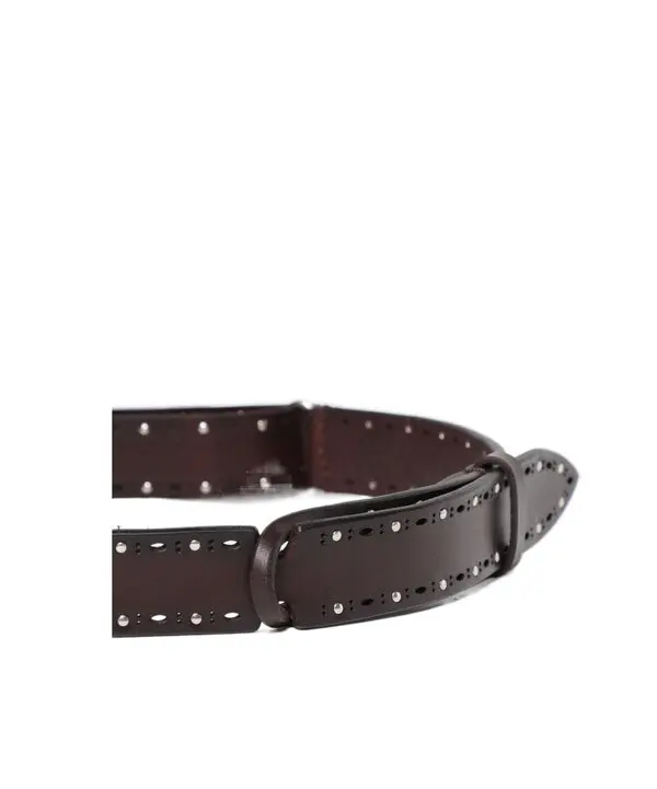 Orciani Micro-studs No Buckle Belt - Brown
