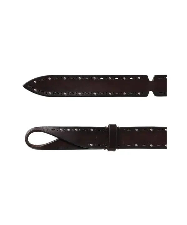 Orciani Micro-studs No Buckle Belt - Brown