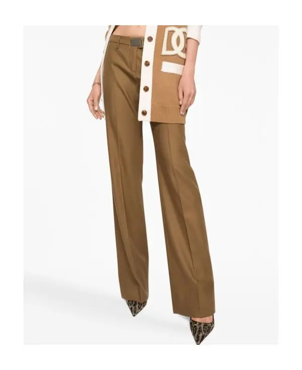 Dolce & Gabbana Belted Straight Leg Pants