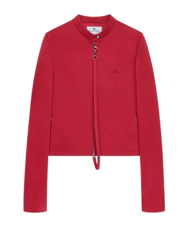 COURREGES Courrèges Zip-up Polycotton Jacket - Red
