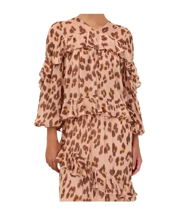 Zimmermann Illuminate V-neck Ruffle Top