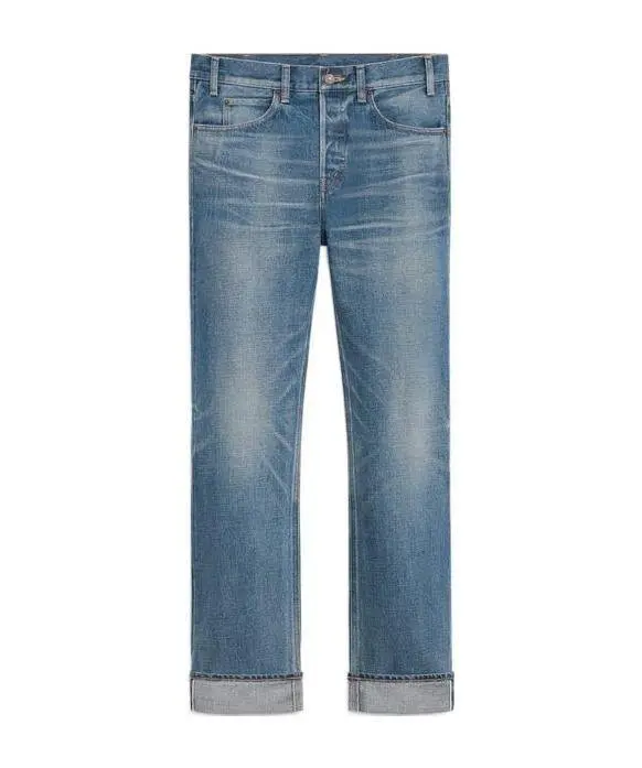 Celine Union Wash Loose Waist Jeans - Blue
