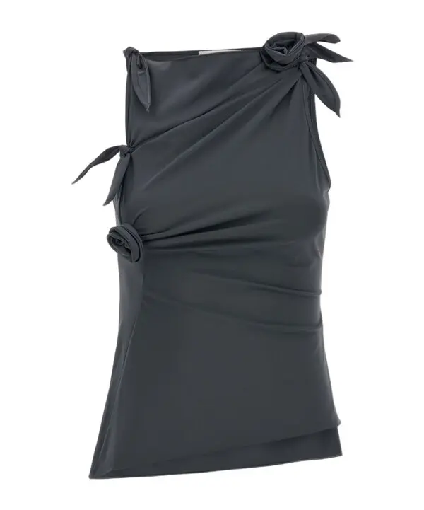Coperni Floral-knot Sleeveless Tank Top - Grey