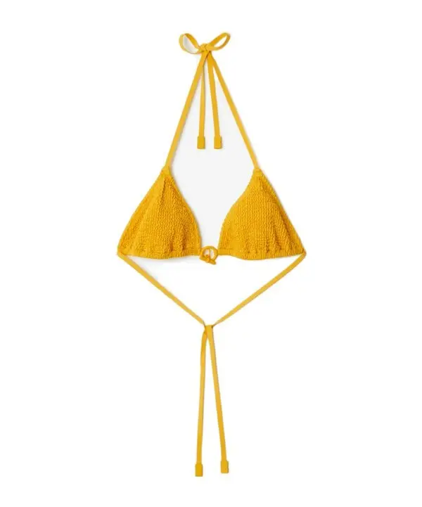 Burberry Crinkled Texture Halterneck Bikini Top - Yellow