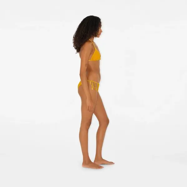 Burberry Crinkled Texture Halterneck Bikini Top - Yellow