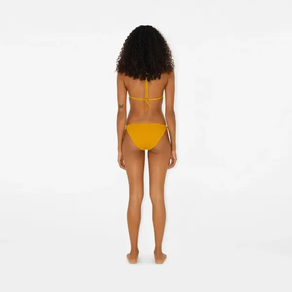 Burberry Crinkled Texture Halterneck Bikini Top - Yellow