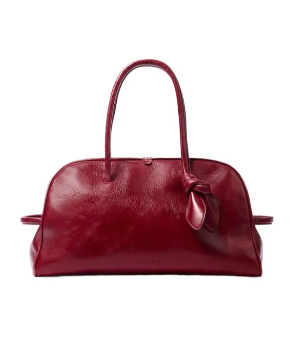 Jacquemus The Turismo Logo Embossed Bowling Bag - Red