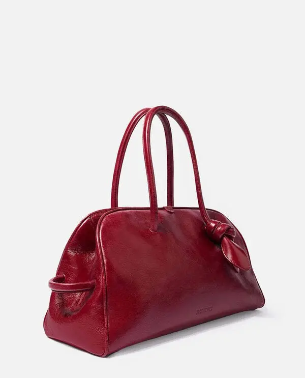 Jacquemus The Turismo Logo Embossed Bowling Bag - Red