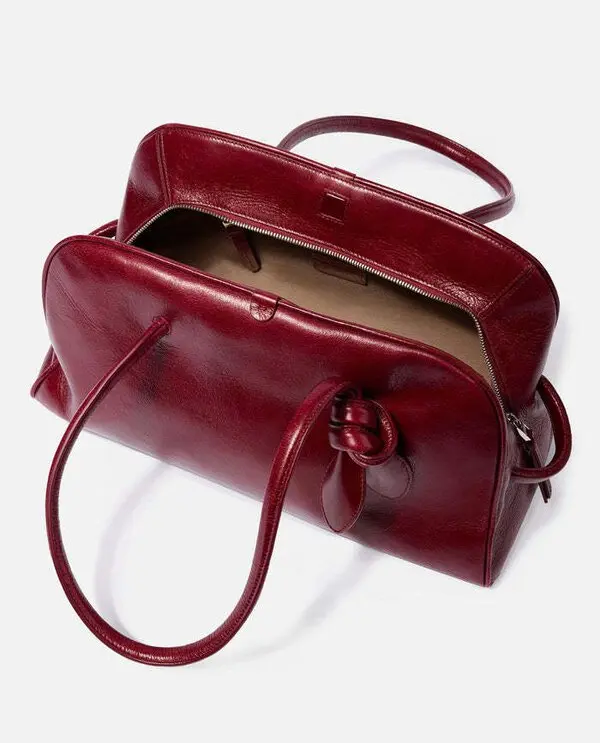 Jacquemus The Turismo Logo Embossed Bowling Bag - Red
