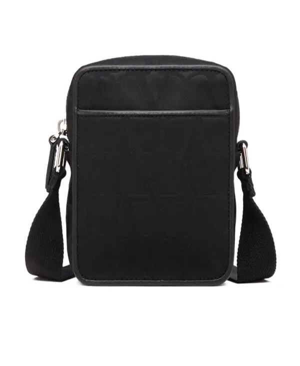 Valentino Garavani Iconographe Zip-up Small Shoulder Bag - Black
