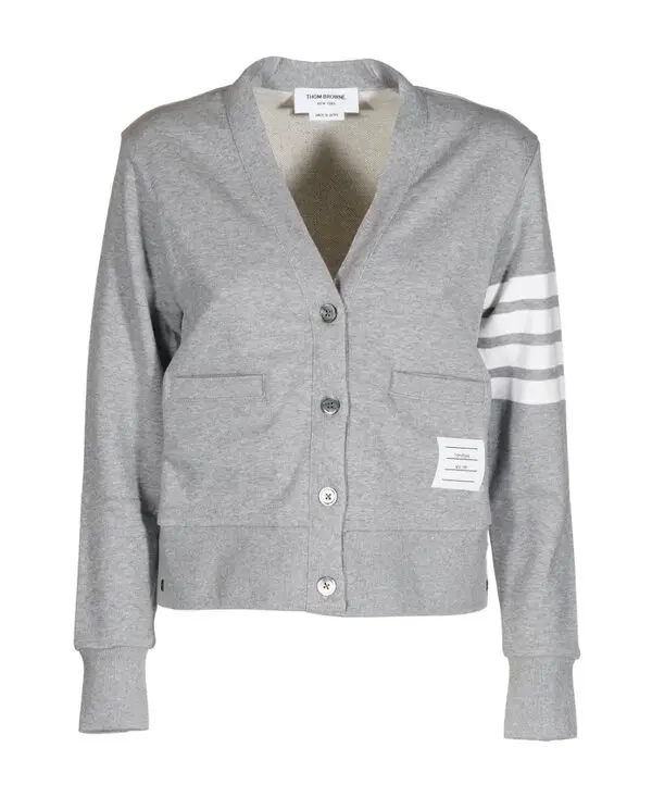 Thom Browne Four-bar Sleeve Cardigan