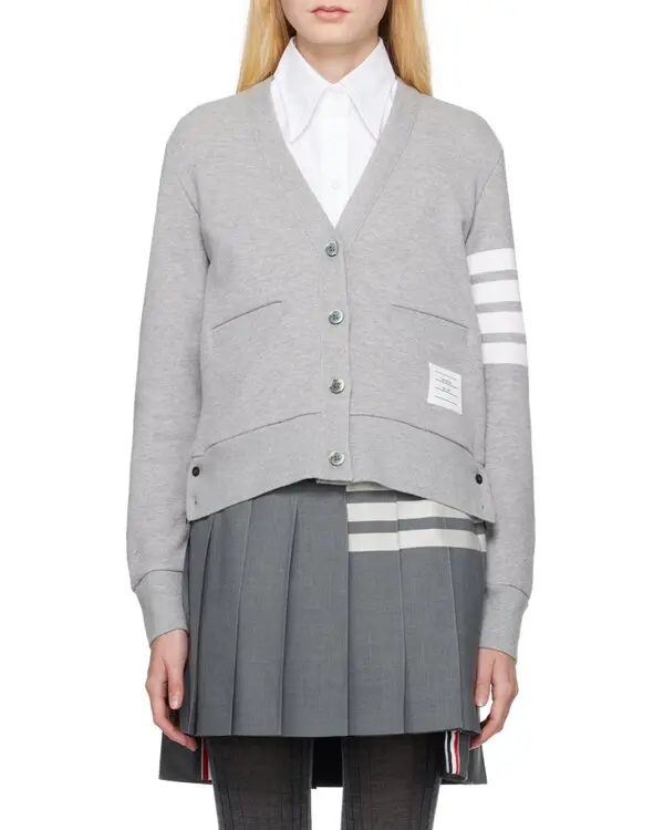Thom Browne Four-bar Sleeve Cardigan