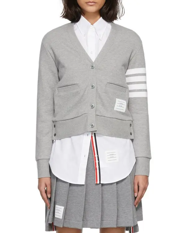 Thom Browne Four-bar Sleeve Cardigan
