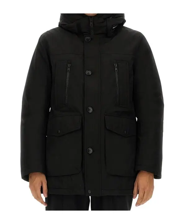 Woolrich Hooded Padded Coat - Black