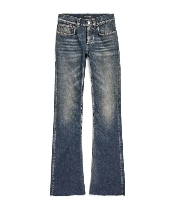 Balenciaga Slim Fit Bootcut Jeans - Dark Blue