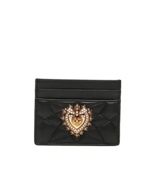 Dolce & Gabbana Dolce Gabbana Devotion Logo Plaque Cardholder - Brown