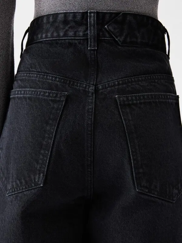 Jacquemus High-rise Curved Leg Jeans - Black
