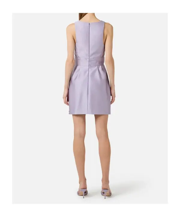 Elisabetta Franchi Duchesse Mini Dress With Draped Detail